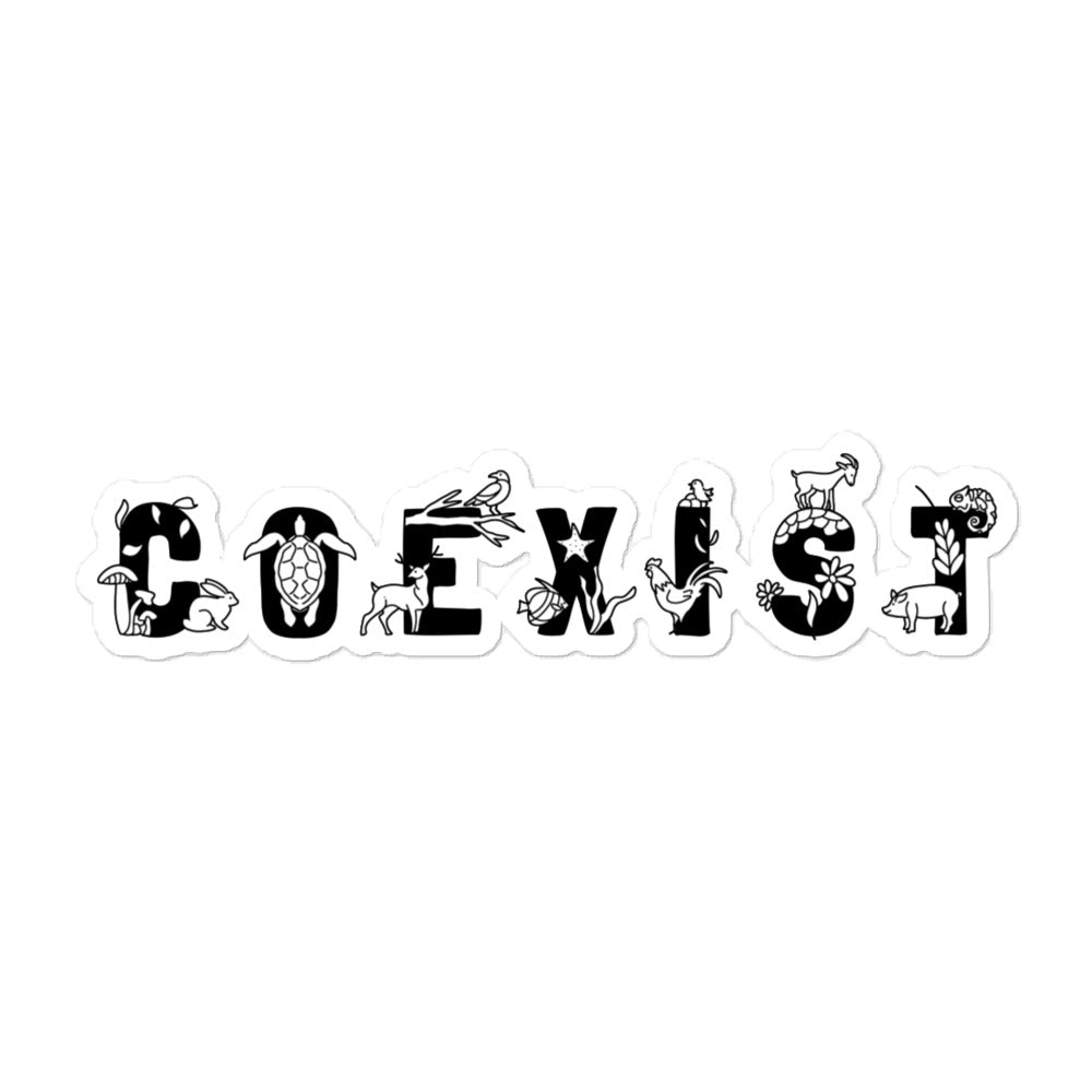 COEXIST sticker | conserveganist